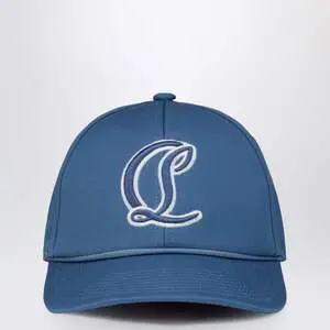 CHRISTIAN LOUBOUTIN Mooncrest Cotton Baseball Cap - Blue