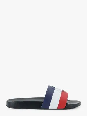 Moncler Basile Rubber Sandals With Front Logo Patch - Multicolor