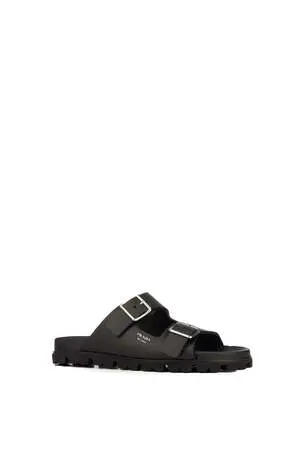 Prada Buckled Slides - Multicolor