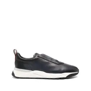 Santoni Calf Leather Low-top Sneakers - Blue