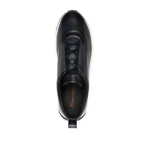 Santoni Calf Leather Low-top Sneakers - Blue
