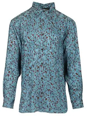 Dries Van Noten Shiny Satin Shirt - Multicolor