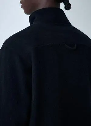 RIER Zip-up Fleece Sweatshirt - Black