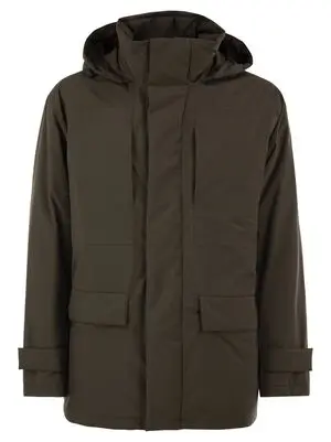 Herno Technical Hooded Padded Parka - Brown