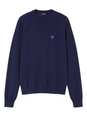 Versace Medusa Crew Neck Sweater - Blue