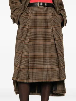 Saint Laurent Wool Cashmere Midi Skirt