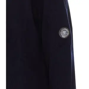 C.P. COMPANY Wool Blend Lens Sweater - Blue