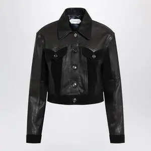 Versace Slim Leather Blouson - Black