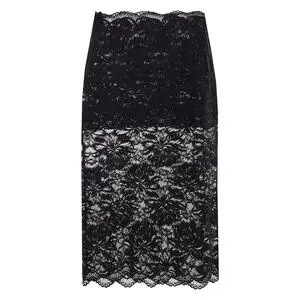 Rabanne Lace Midi Skirt - Black
