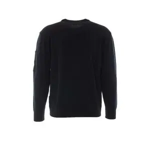 C.P. COMPANY Extrafine Merino Wool Sweater - Black