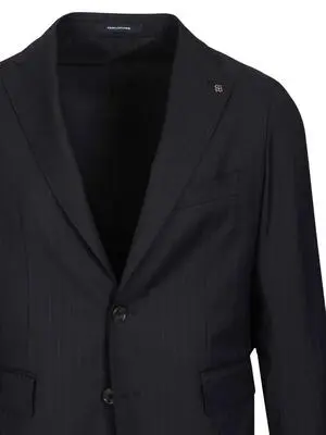 Tagliatore Montecarlo Pinstriped Suit - Blue