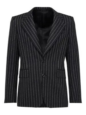 Alexander McQueen Pinstripe Single-breasted Jacket - Black