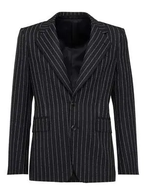 Alexander McQueen Pinstripe Single-breasted Jacket - Black