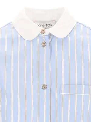 FORTE_FORTE Striped Cotton Shirt - Blue