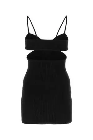Off-White Viscose Blend Mini Dress