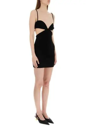 Off-White Viscose Blend Mini Dress