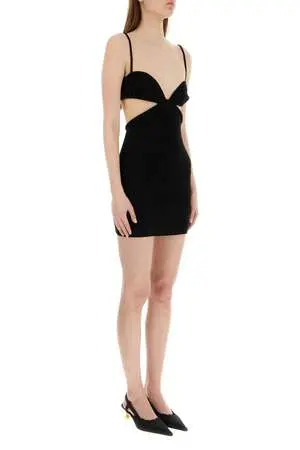Off-White Viscose Blend Mini Dress