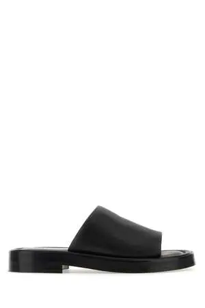 FERRAGAMO Nappa Leather Slippers - Black