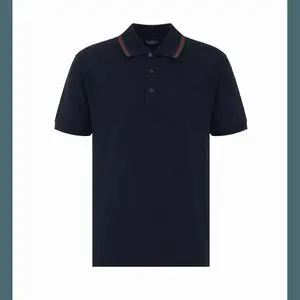 Gucci Piquet Polo With Web Detail - Blue
