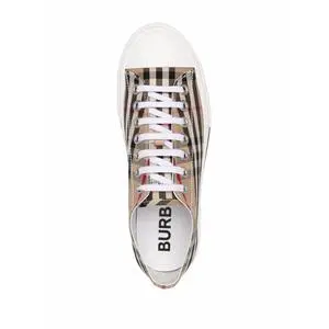 Burberry Check Low-top Sneakers - Cream