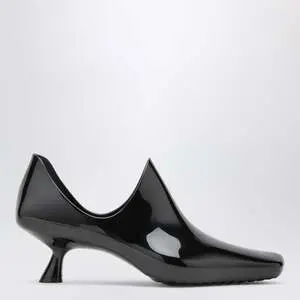 Loewe Emily Aqua Ankle Boots In Glossy Pvc With Multicolour Socks - Black