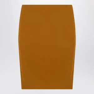 Saint Laurent Satin Pencil Skirt - Orange