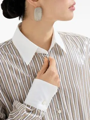 Brunello Cucinelli Striped Cotton Shirt