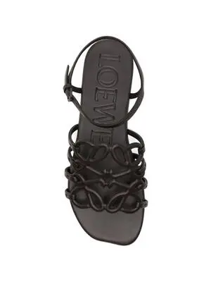 Loewe Petal Anagram Leather Sandals - Multicolor