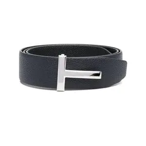 TOM FORD Leather Reversible Belt - Blue