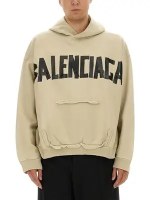 Balenciaga Tape Type Sweatshirt - Cream
