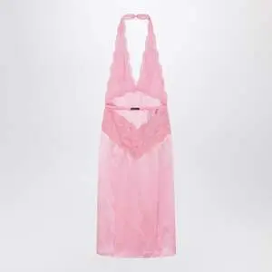 Gucci Satin And Lace Dress - Pink