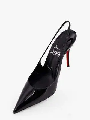 CHRISTIAN LOUBOUTIN Miss Z Patent Leather Slingback Décollet - Black