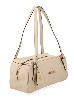 Versace Lamb Leather Tag Bag - Cream