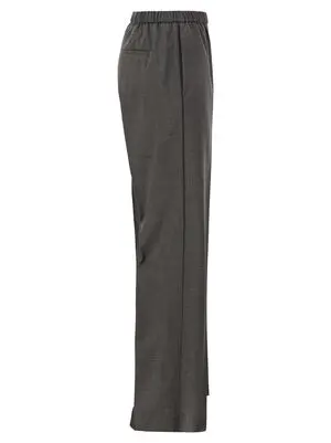 Peserico Stretch Wool Trousers With Elasticated Waistband