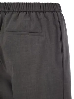 Peserico Stretch Wool Trousers With Elasticated Waistband