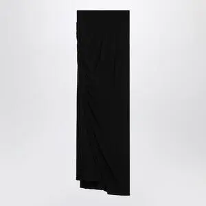 Alaïa Long Draped Skirt In Jersey - Black