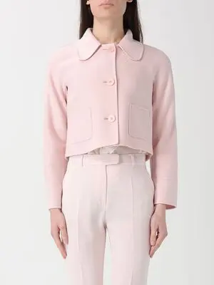 Max Mara Jacket In Virgin Wool Blend - Pink
