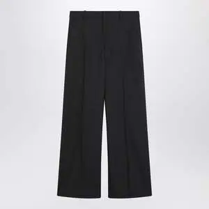 Gucci Wide-leg Grey Wool Trousers - Gray