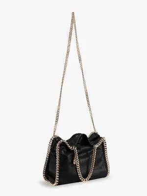 Stella McCartney Falabella Mini Shaggy Deer Crossbody Bag - Black