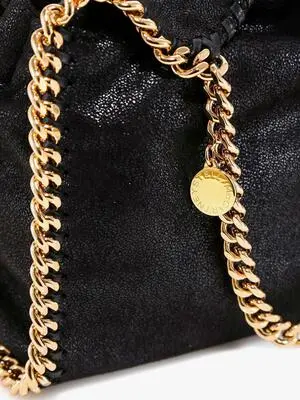 Stella McCartney Falabella Mini Shaggy Deer Crossbody Bag - Black