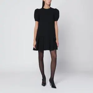 Moschino Mini Dress With Pleats - Black