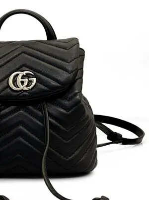 Gucci Gg Marmont Leather Backpack