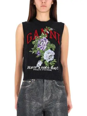 GANNI Rose Vest - Multicolor