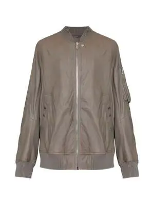 Rick Owens Aviator Leather Jacket - Cream