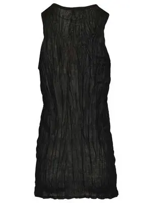 TOTEME Crinkled Knit Tank - Black