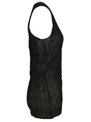 TOTEME Crinkled Knit Tank - Black