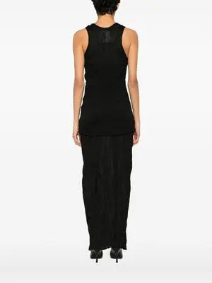 TOTEME Crinkled Knit Tank - Black