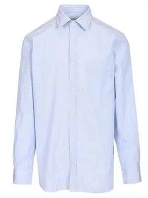 MAISON MARGIELA Tailored Striped Cotton Shirt - Blue