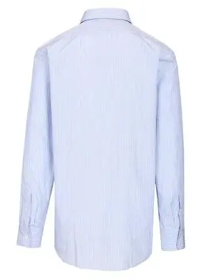 MAISON MARGIELA Tailored Striped Cotton Shirt - Blue