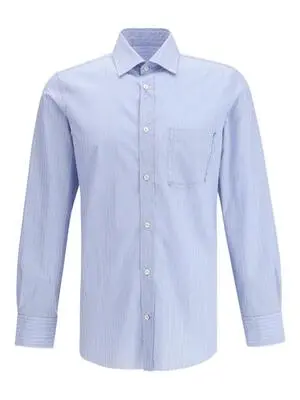 MAISON MARGIELA Tailored Striped Cotton Shirt - Blue